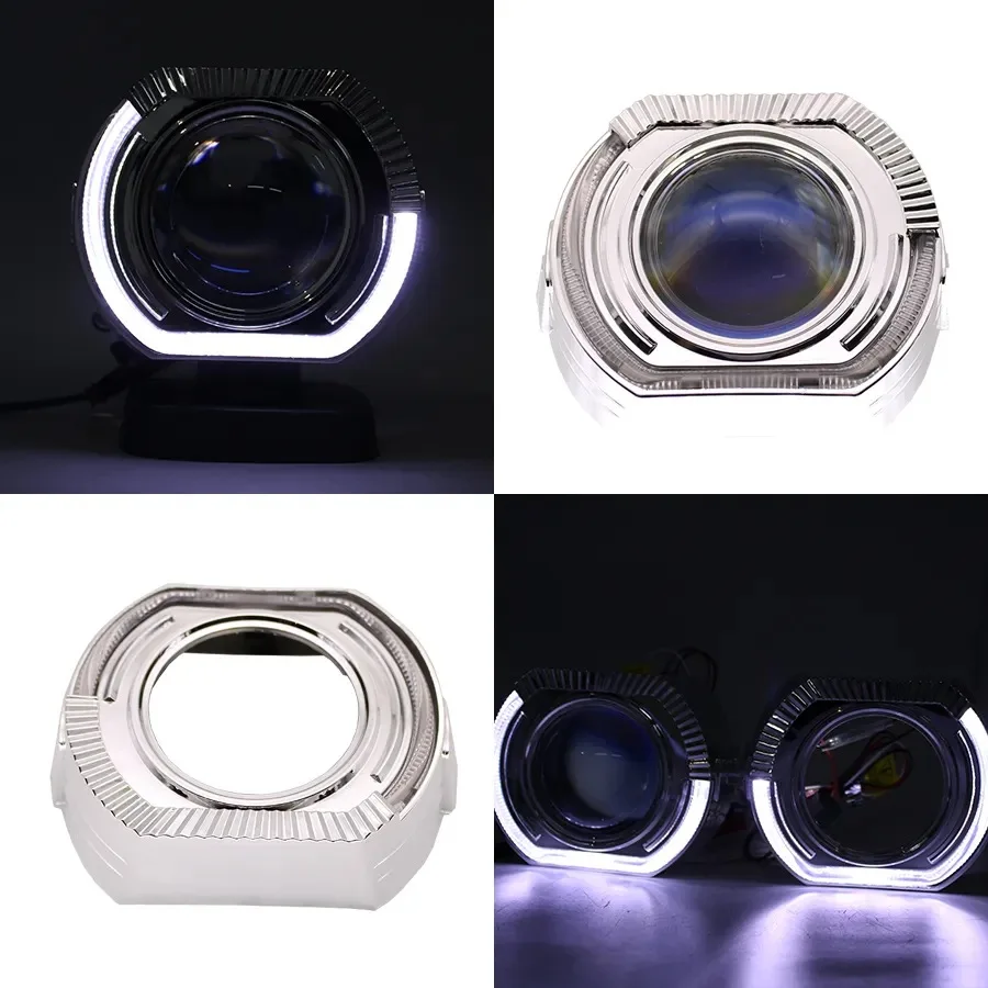 2-5-3-0-Inch-LED-Angel-Eyes-Mask-Shrouds-For-Projector-Lenses-H7-H4 ...
