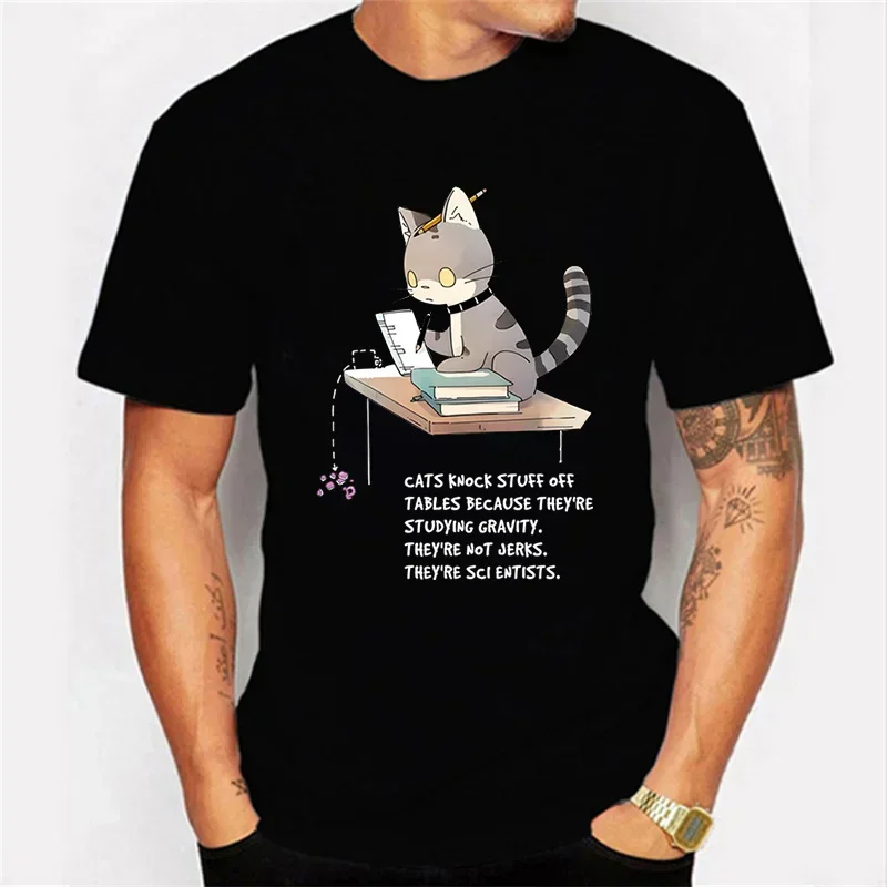 Cat-Know-Stuff-Off-Graphic-T-Shirts-Funny-Cat-Tshirts-Short-Sleeve ...