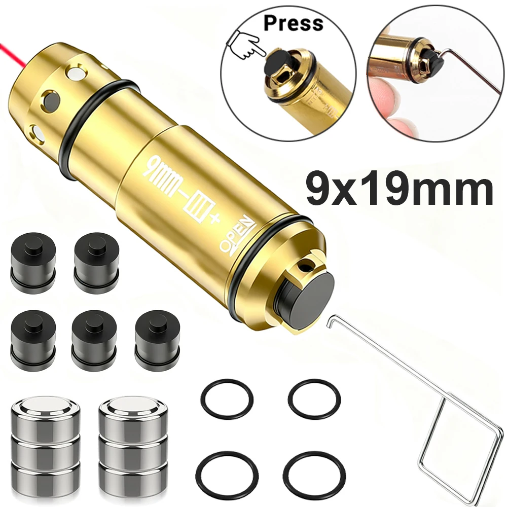 9x19mm Dry Fire Laser Training Bullet Red Dot Laser Trainingskartusche ...
