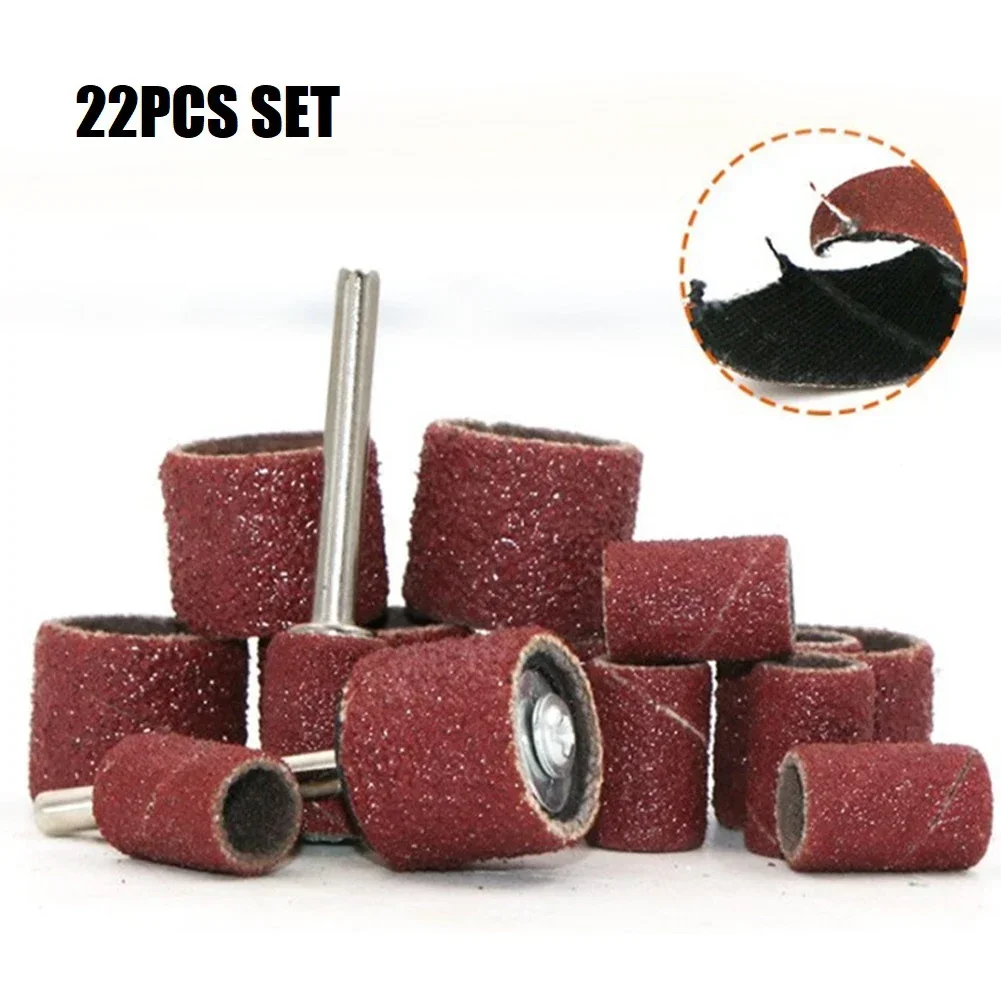 22-Sanding-Ring-With-Rod-Abrasive-Rotary-Tool-Kit-Sanding-Drum-Grinding ...