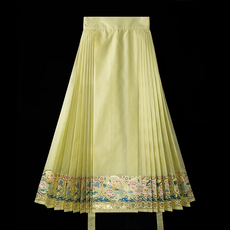 Ma-Mian-Skirt-Ming-Dynasty-Imitation-Makeup-Flowers-6-Fabric-Meters-Hem ...