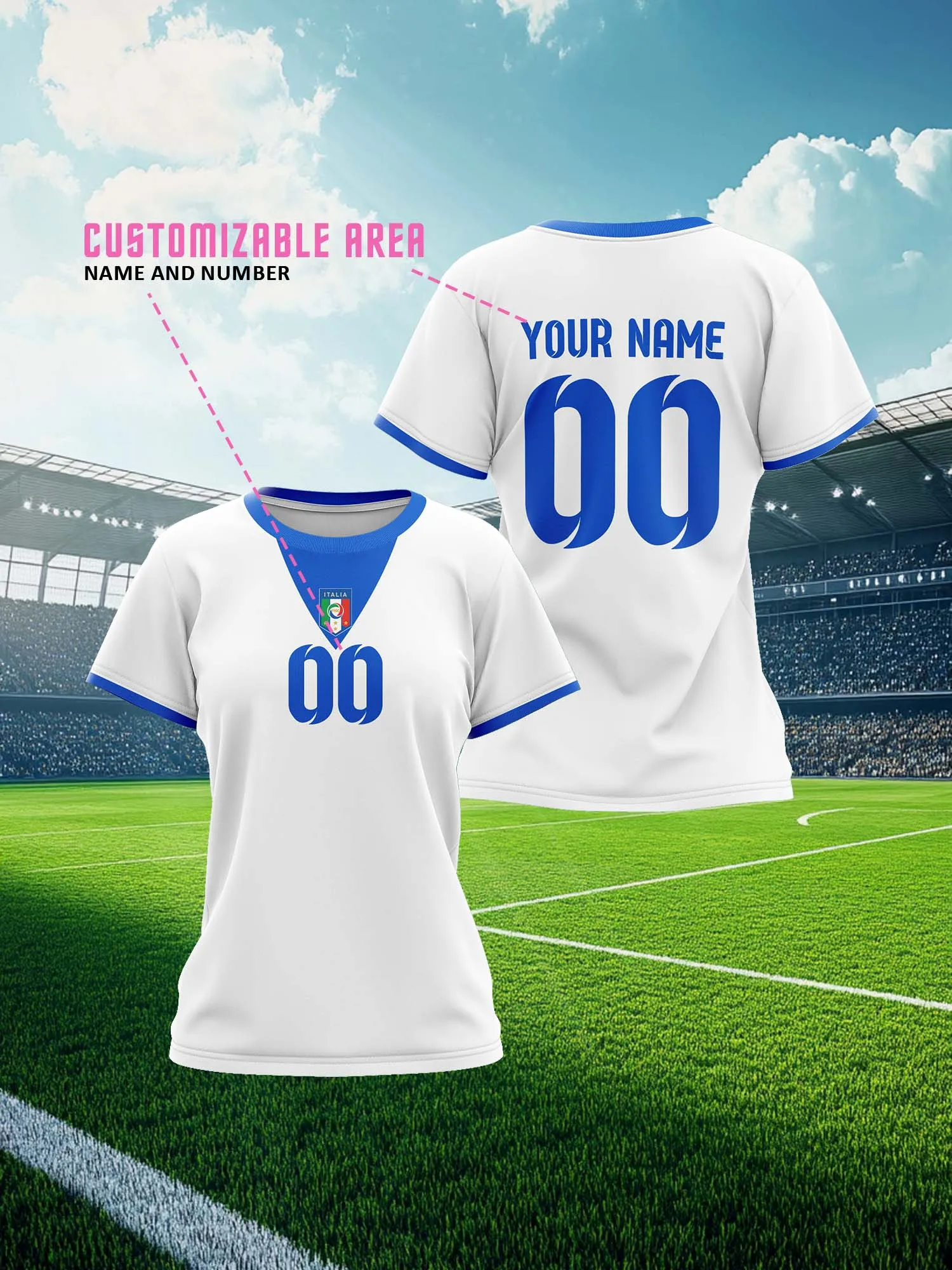 2026 Women's Custom Name and Number Sports V-Neck Jersey, Running Quick ...