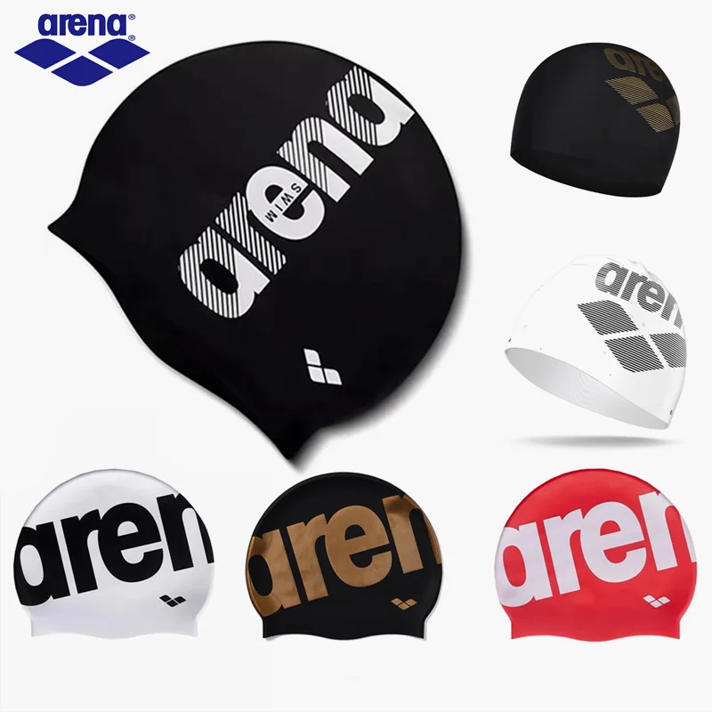 Arena Silicone Swimming Cap for Men and Women, Non slip, Waterproof ...
