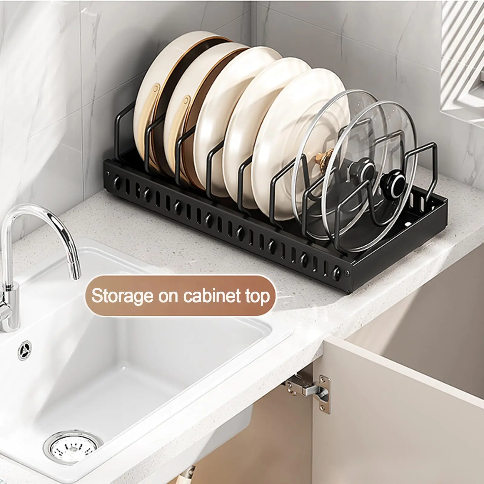 Pots and Pans Under Cabinet Sliding Organizer – Cozy Nest Store
