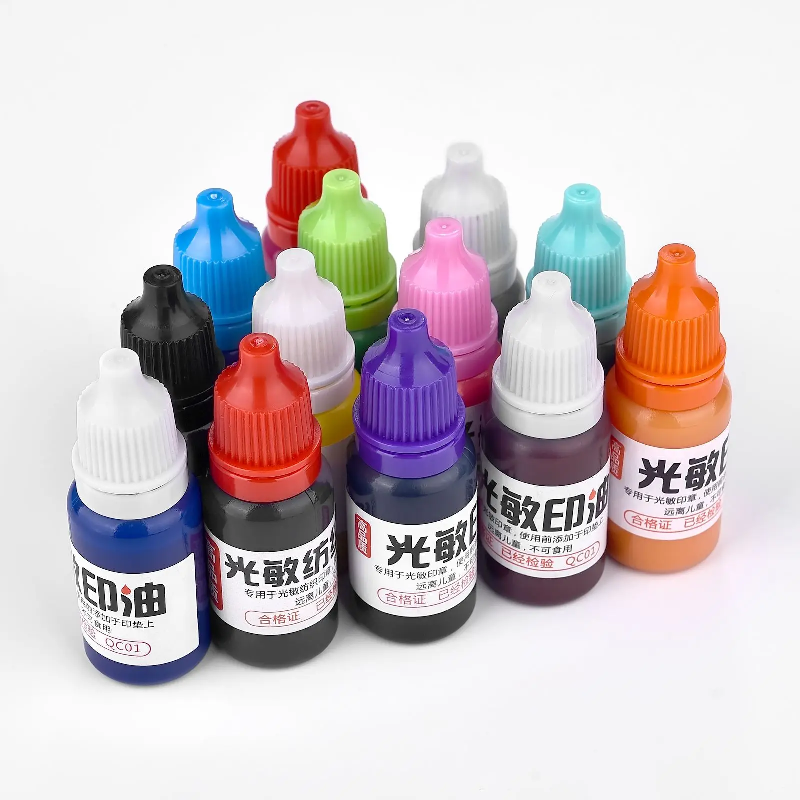 13colors-10ml-Colorful-Flash-Refill-Ink-For-Photosensitive-Seal-Stamp ...