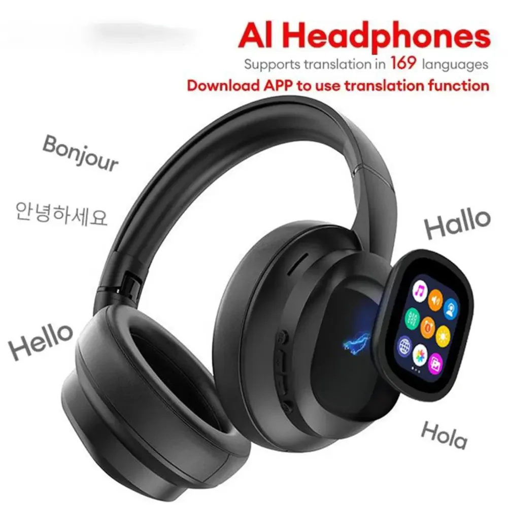 Wireless Headset Earphone With Touch Screen AI Translation 169 ...