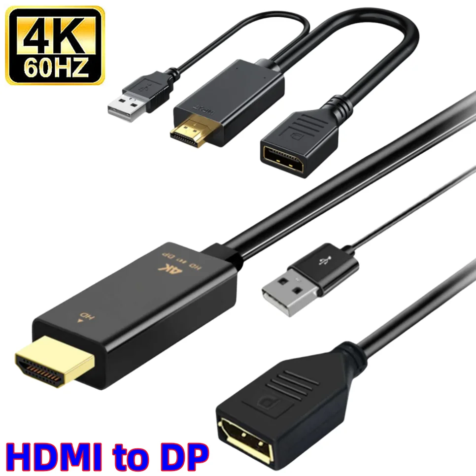 1-8M-4K-60HZ-HDMI-To-Displayport-Converter-Cable-HDMI-2-0-To-DP-Female ...