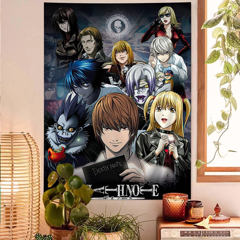 Death-Note-Anime-Tapestry-Art-Science-Fiction-Room-Home-Decor-Wall-Art ...
