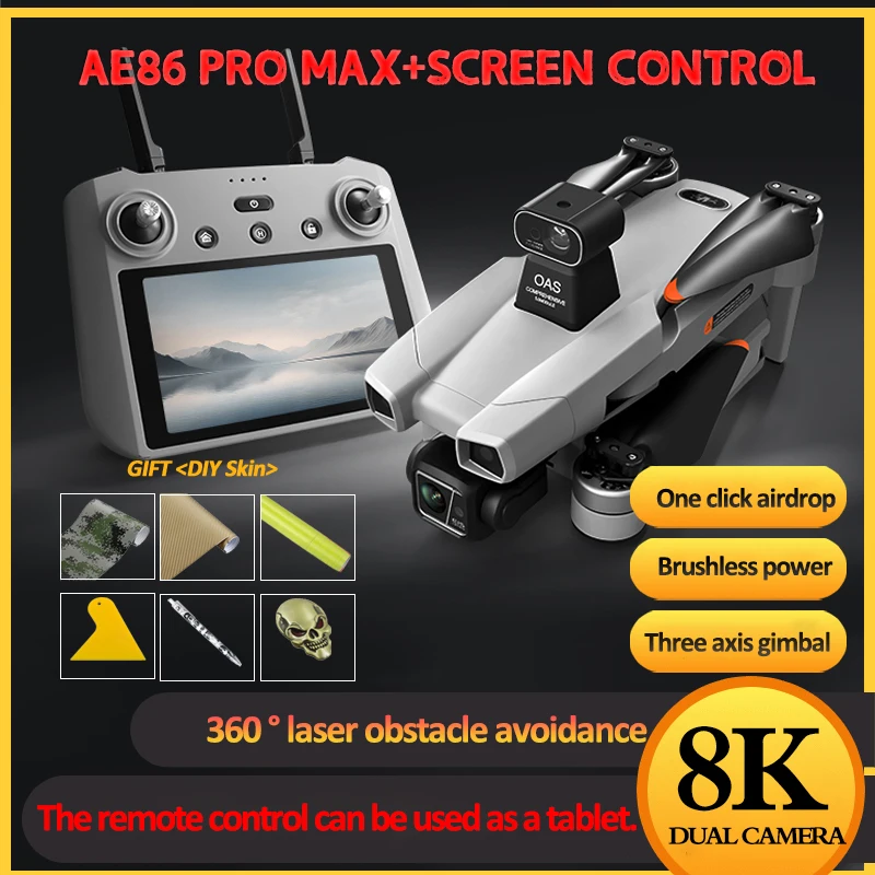 Airdrop-Pro-Max-One-Click-Drone-Wi-Fi-5G-FPV-Aircraft-Controle-de-Tela ...