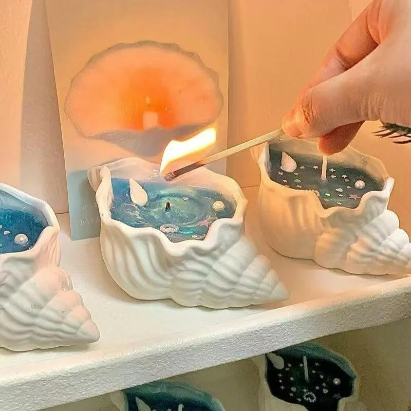 1PCS Handmade Ocean-Inspired Aromatic Candles for Home Office Living ...