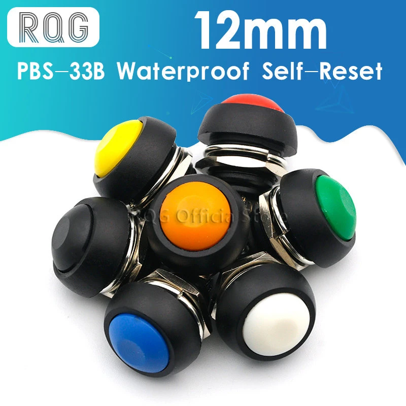 12mm PBS 33B Waterproof Momentary ON OFF Push Button Swithch Mini Round Switch|Switches ...