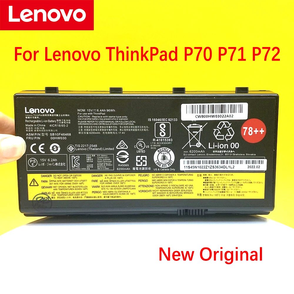 Battery Batteries Lenovo P70 | Lenovo Thinkpad P71 Battery - New ...