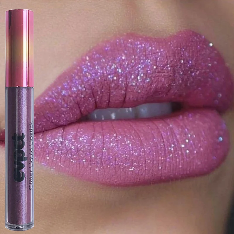 Brillo de labios brillante de diamante, maquillaje de 15 colores mate ...