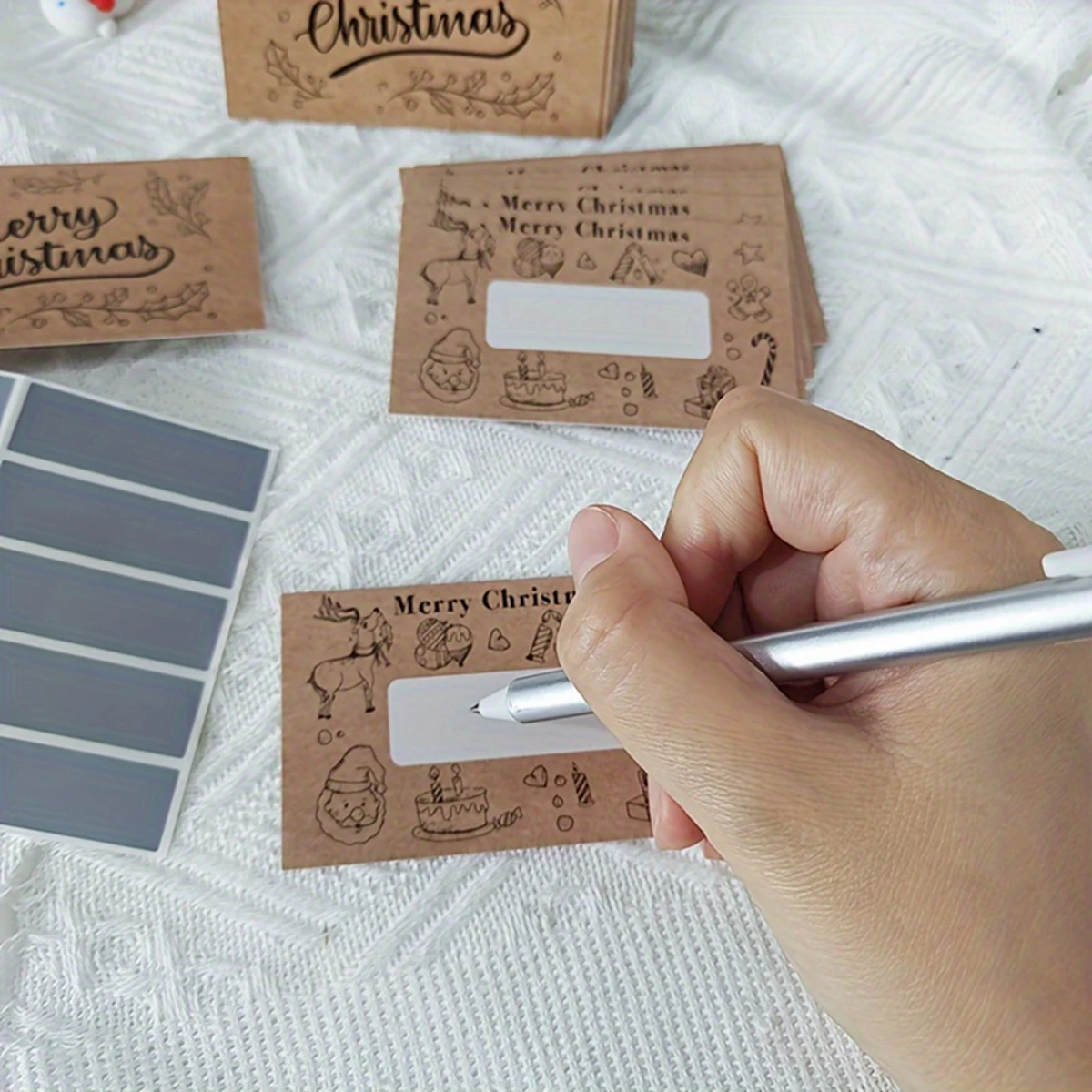 Set-of-Christmas-scratch-off-cards-with-glossy-surface-cartoon-Santa ...