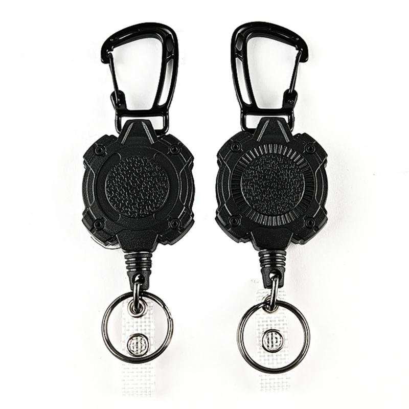 Retractable-Keychain-Heavy-Duty-ID-Card-Badge-Holder-Extendable ...
