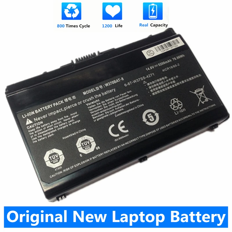 CSMHY Original W370BAT-8 Laptop BatteryFor Clevo W350ET W350ETQ W37ET ...
