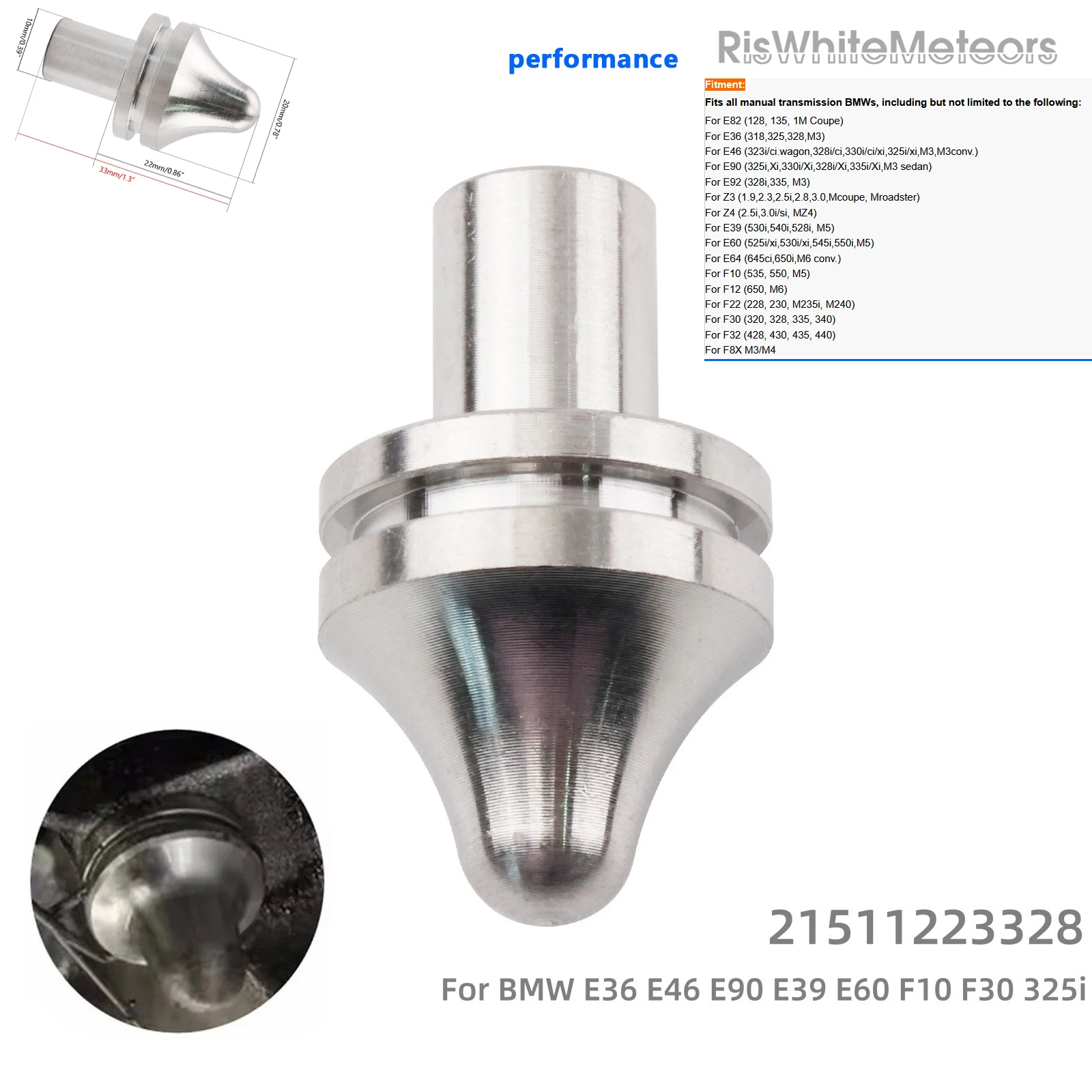 Stainless Steel Upgrade Clutch Pivot Pin 21511223328 Replacement For ...