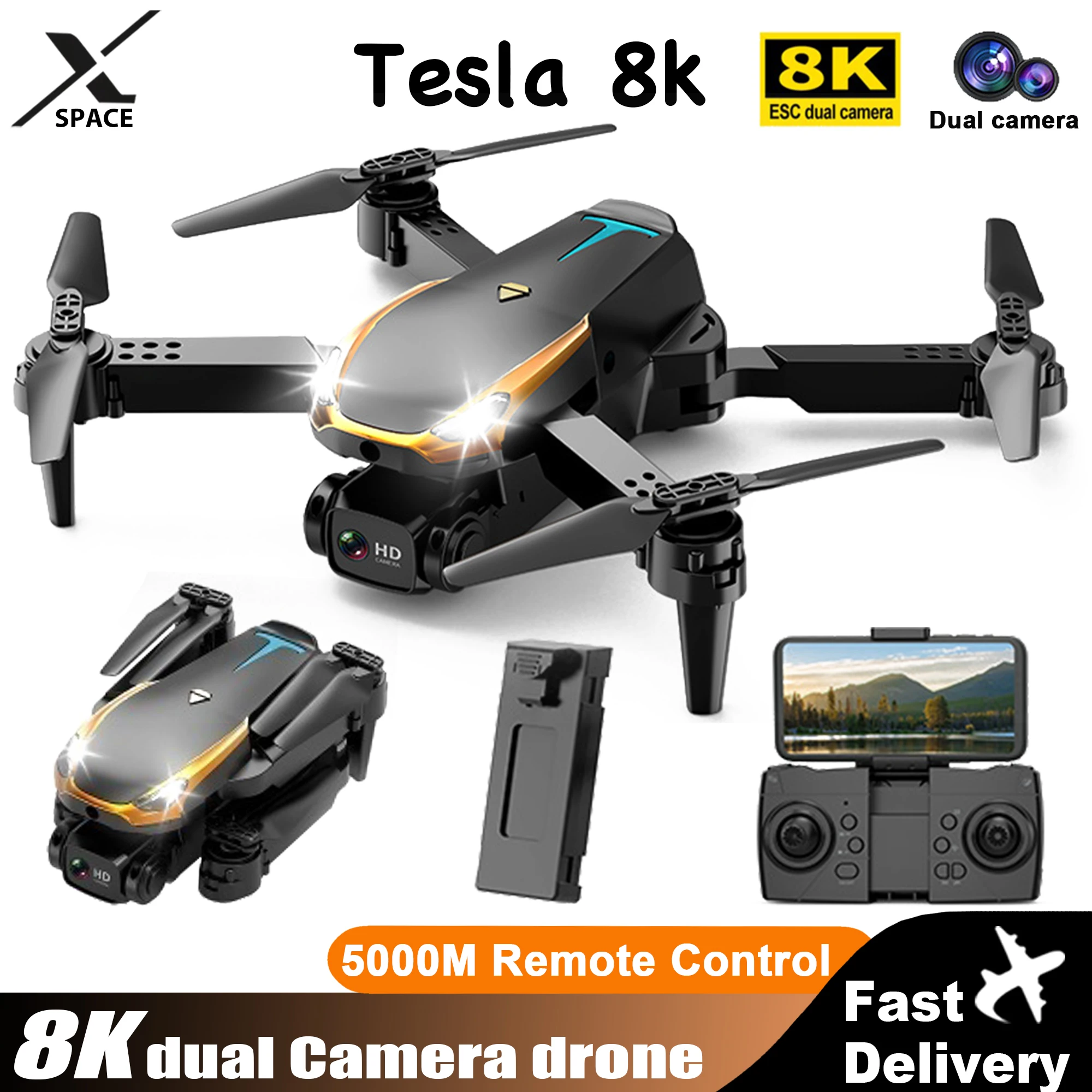 Tesla-8K-Drone-Professional-4K-Aerial-Photography-Quadcopter-RC ...