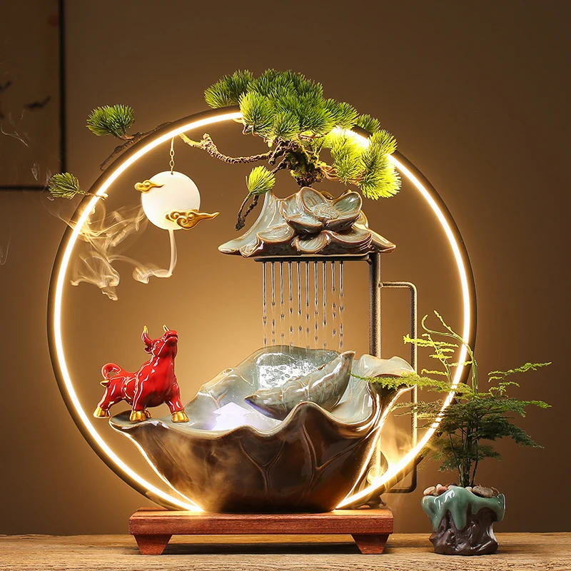 New-Chinese-style-The-flow-of-water-humidifier-fountain-geomantic ...