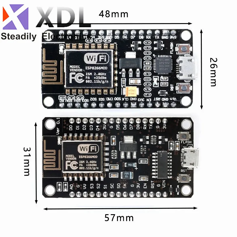 Wireless Module NodeMcu V3 V2 Lua WIFI Development Board ESP8266 ESP32 With Pcb Antenna And Usb ...