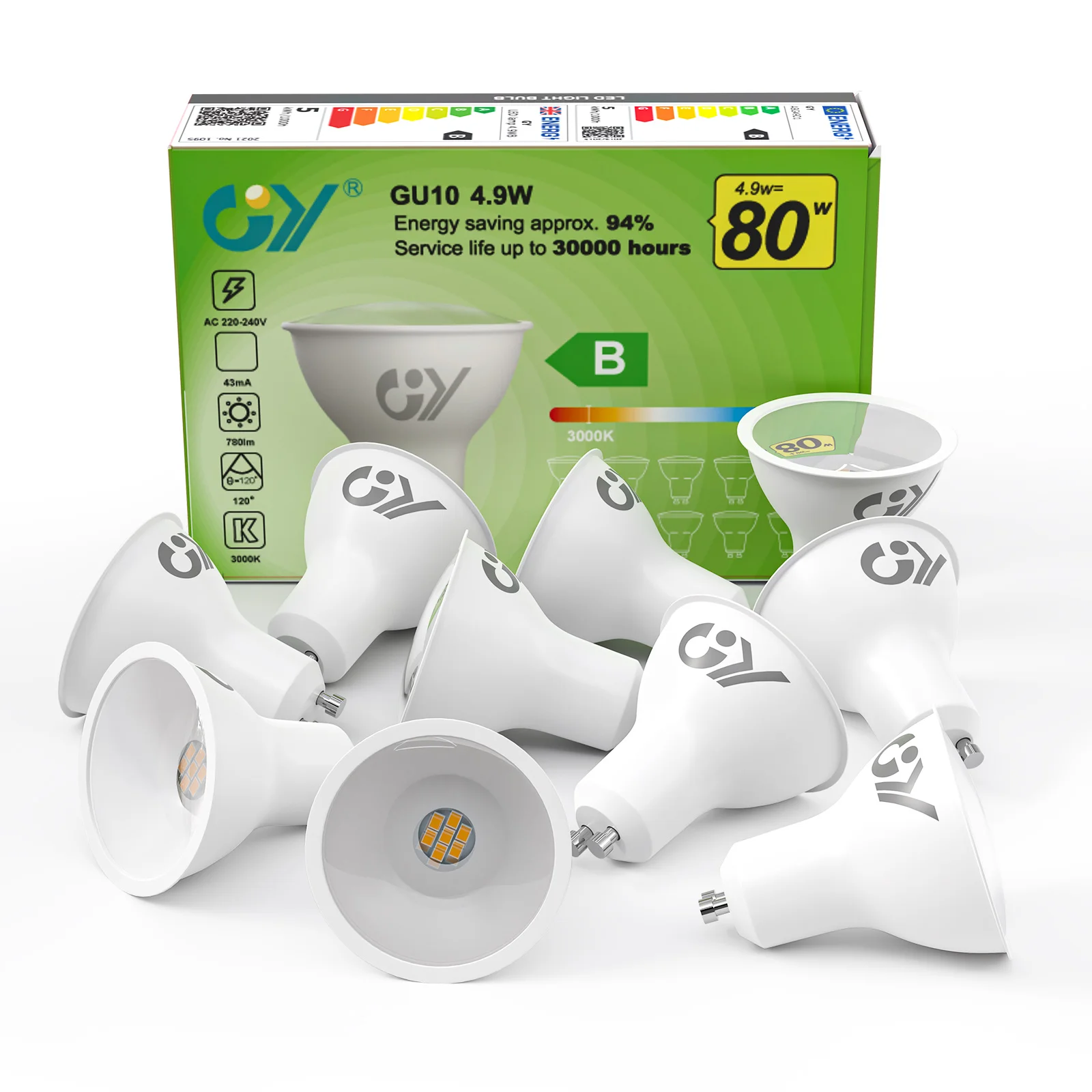 GY-GU10-LED-Light-Bulb-4-9W-790-Lumens-80W-Halogen-Replacement-New ...