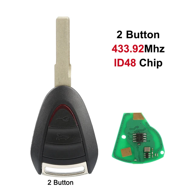 WhatsKey 2/3 Button Car Remote Key ID48 Chip 433.92Mhz For Porsche ...