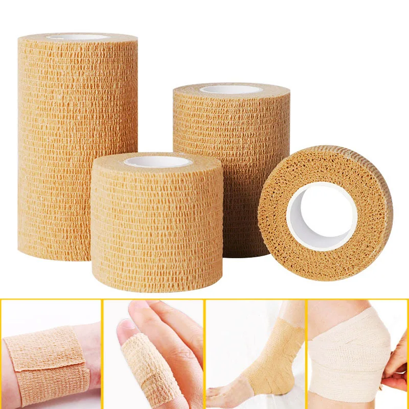 1 Roll Self Adhesive Bandage Elastic Non-woven Fabric First Aid Medical ...