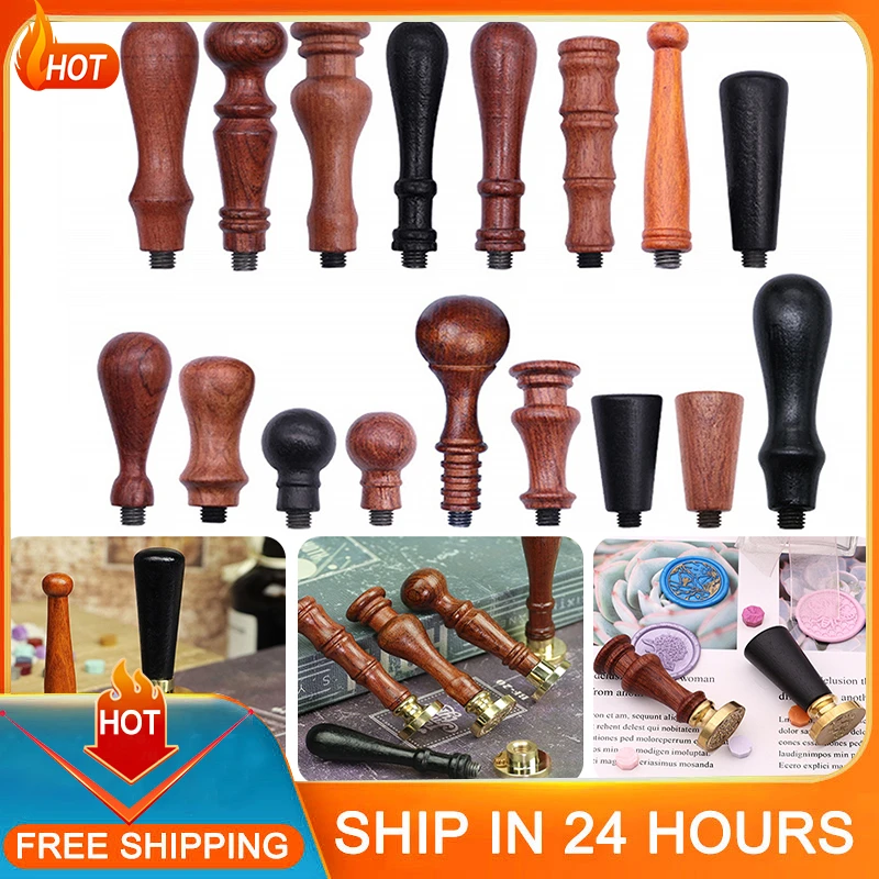 Wax Seal Stamp Wooden Handle | Stamp Head Wooden Handle Wedding - Retro ...
