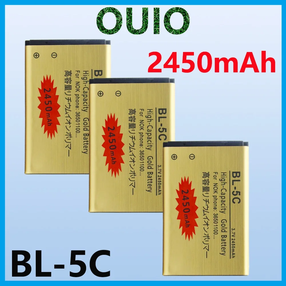 3-7V-BL5C-2450mAh-Lithium-Polymer-Phone-Battery-For-Radio-Nokia-1100 ...