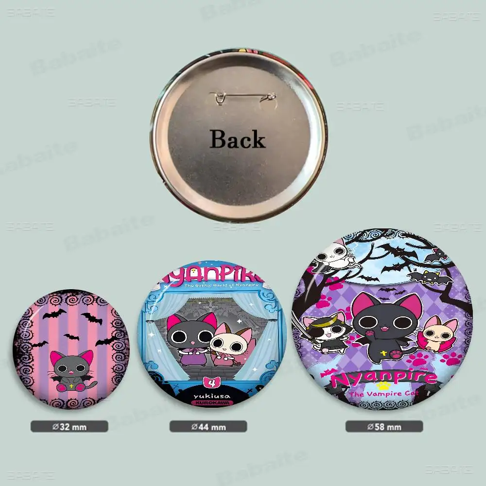Cartoon N-Nyanpire 58mm Handmade Brooch Cartoon Cosplay Badge On ...
