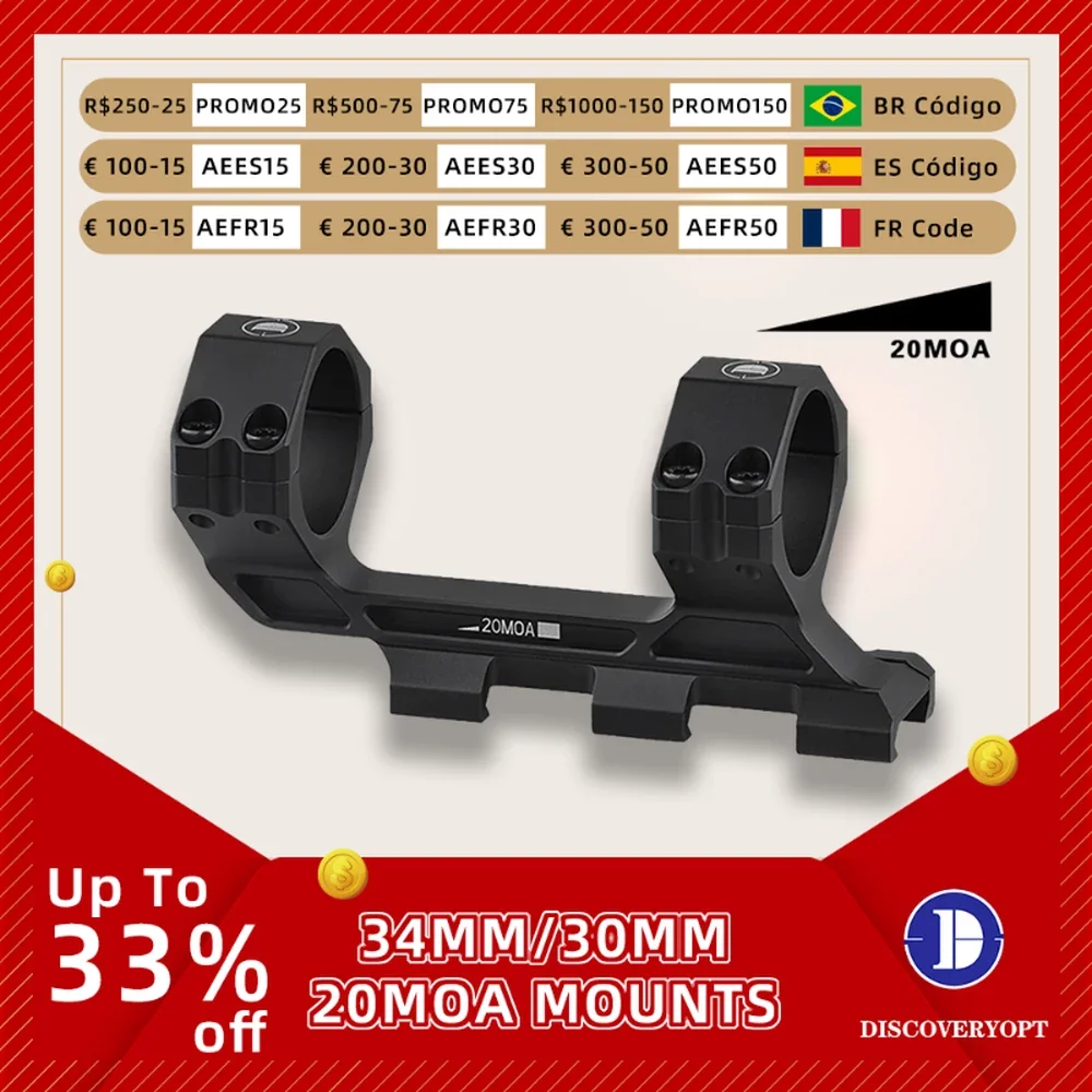 DISCOVERY-One-Piece-Scope-Mount-With-20MOA-Tilt-Angle-Mount-For-Rifle ...