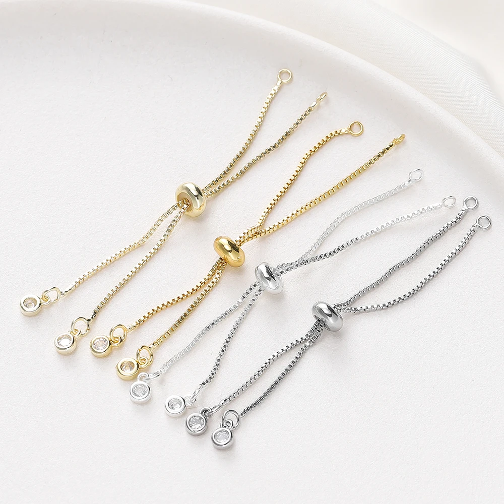 2-4pcs-5-7-12cm-14K-18K-Gold-Color-Plated-Brass-Adjustable-Slider ...