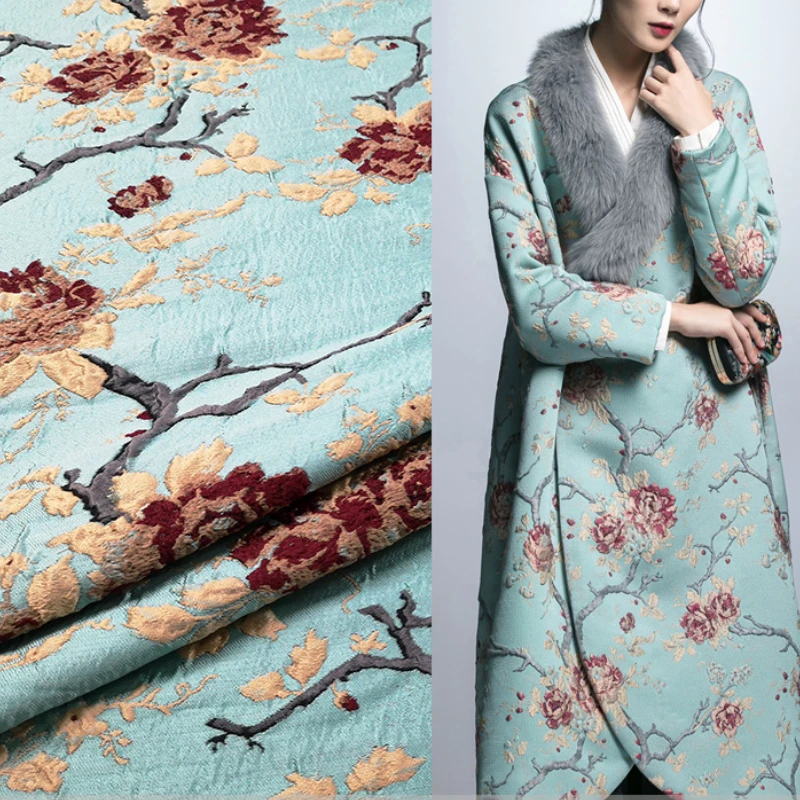 Tela-cortavientos-Jacquard-de-alivio-medio-traje-Tang-grueso-Chaqueta ...