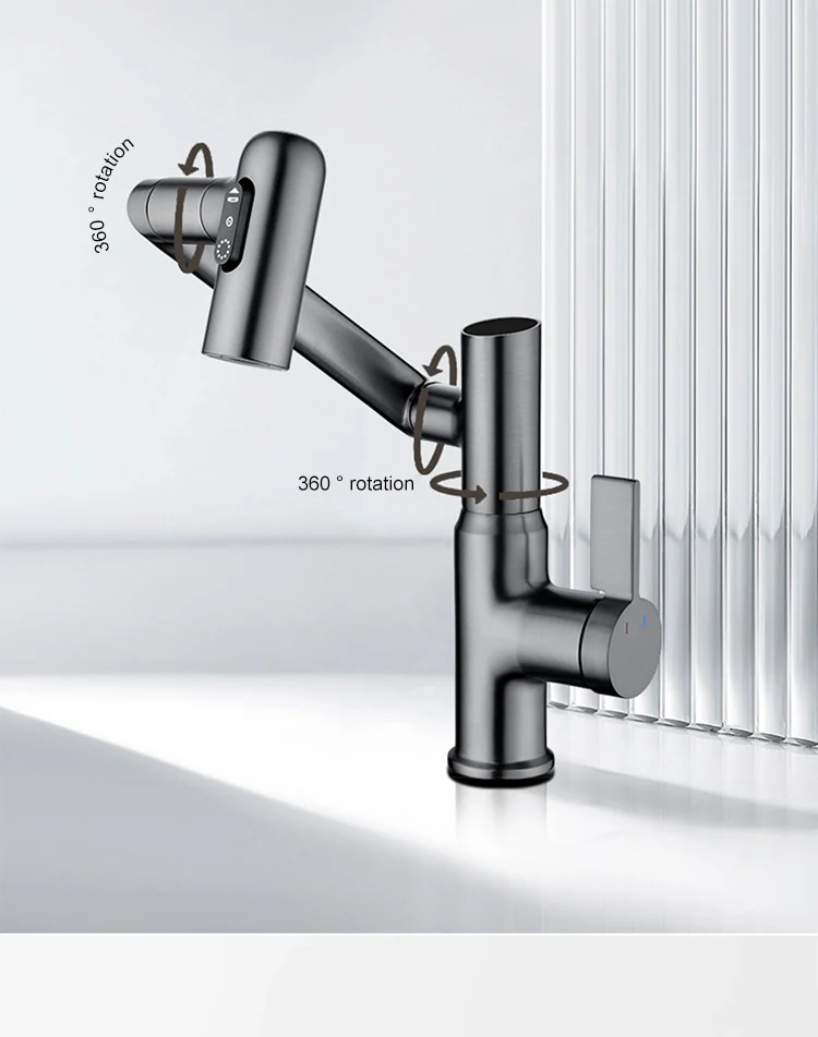 Luxury Swivel Faucet with Temperature Display - FaucetBazaar