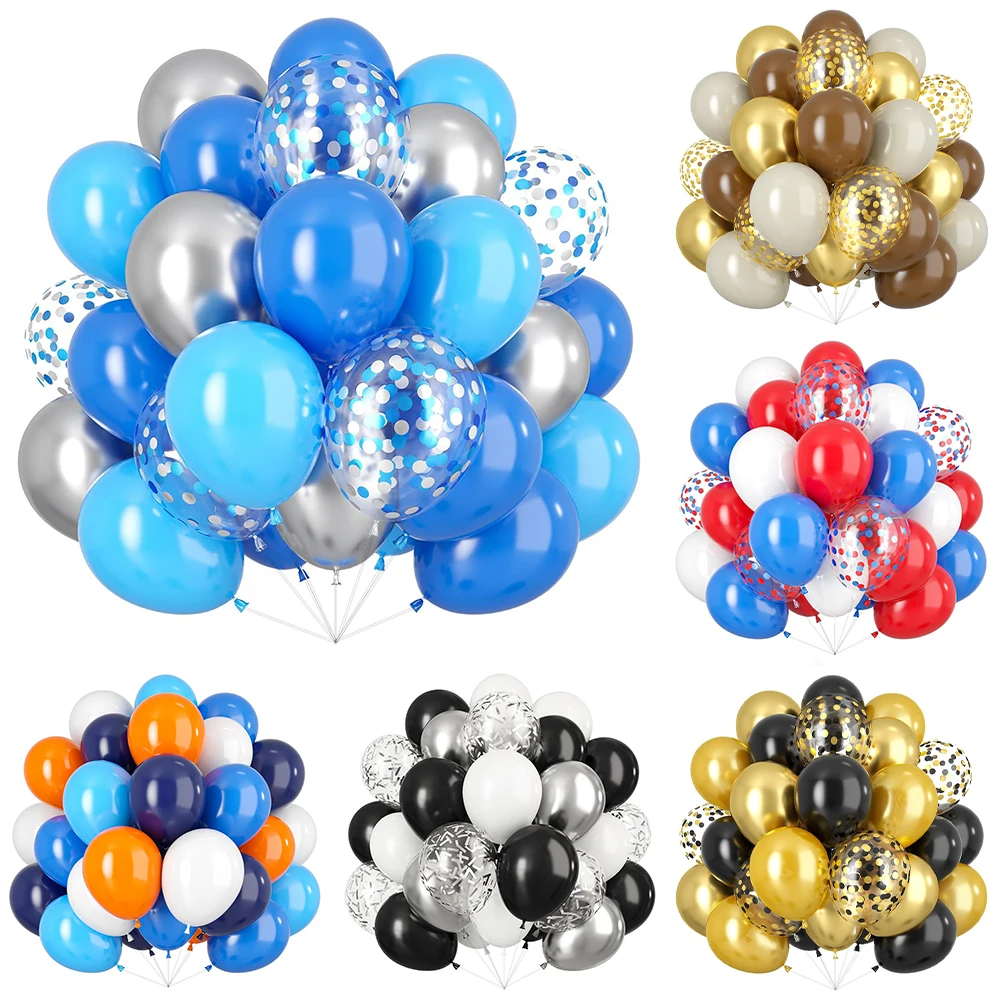 40pcs-Matte-Metal-Balloons-Pink-Gold-Blue-12-Inch-Confetti-Ballon-Roll ...