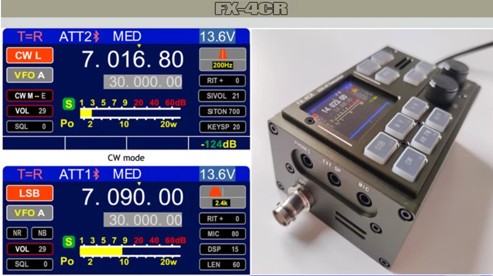 FX-4CR-2 Third Generation SDR HF Transceiver with 1-20W Continuously ...