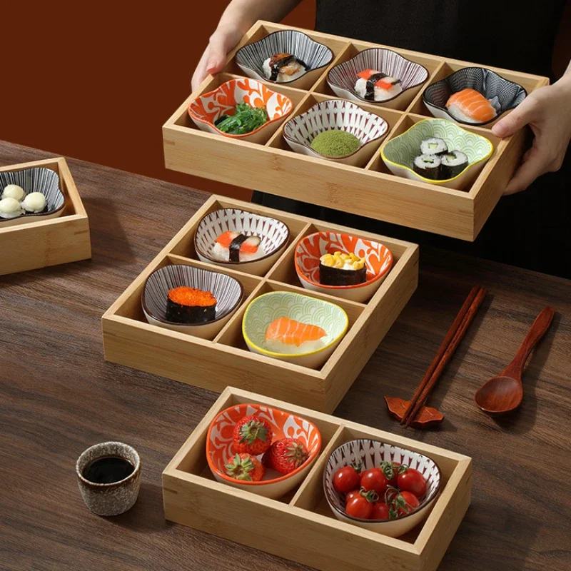 Japanese-6-Palace-Tray-Bamboo-Wooden-Compartmentalized-Dinner-Plate ...