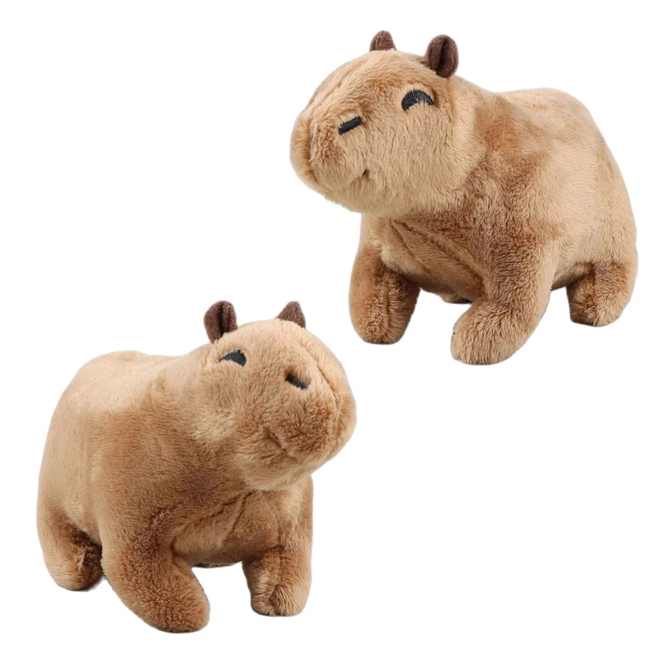 18cm Simulation Capybara Plush Toy Fluffy Capybara Doll Soft Stuffed ...