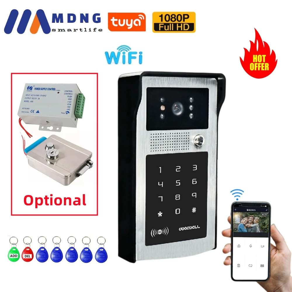 Tuya Wifi Video Door Phone System Waterproof 1080p Smart Wireless ...