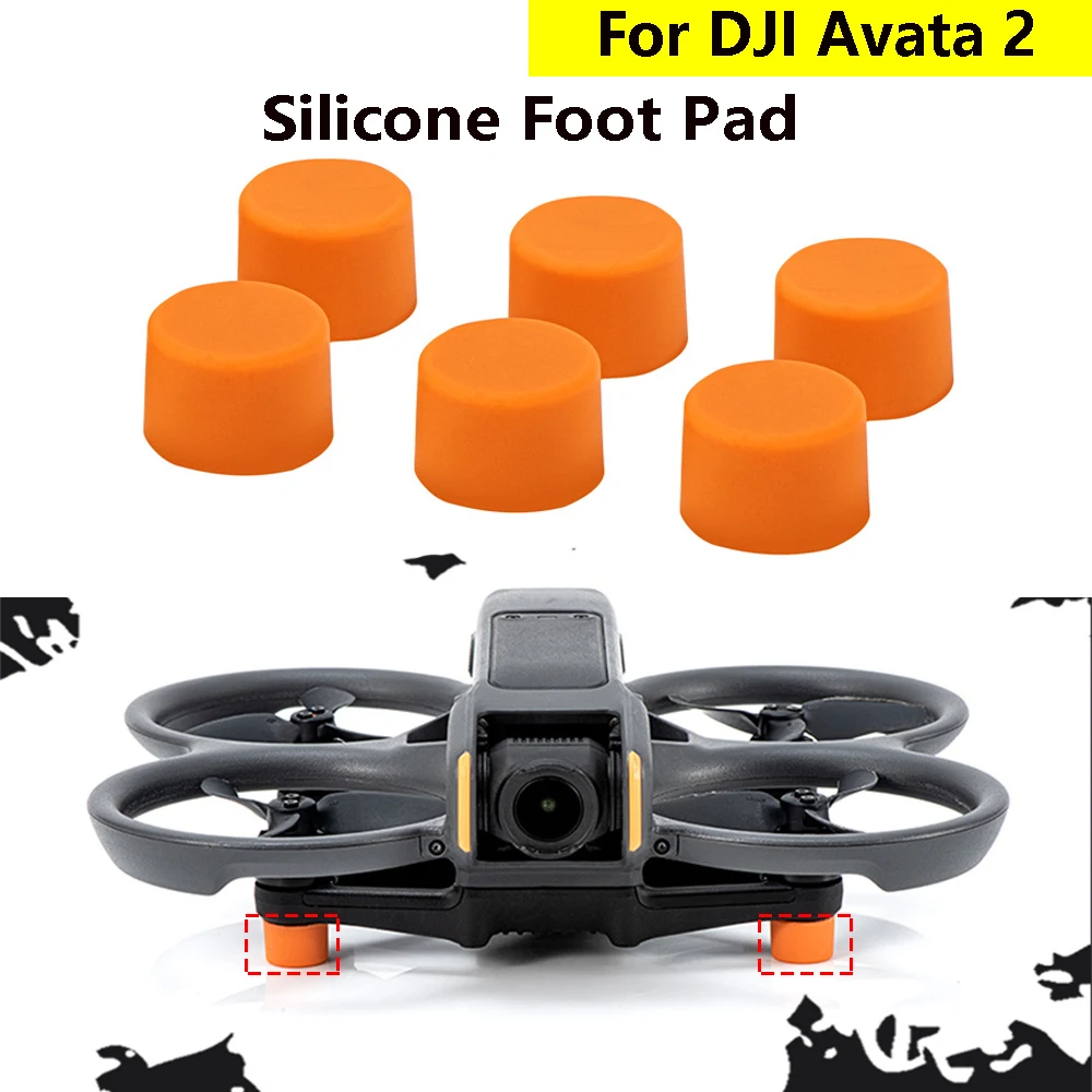 DJI Avata 2 Drone Foot Pads 실리콘 높이 10mm 랜딩 기어 미끄럼 방지 풋 매트 보호대 댐핑 보호 ...