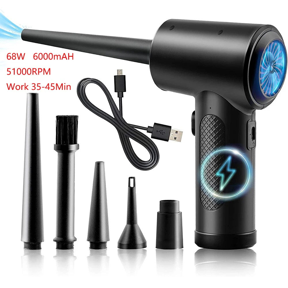 Compressed-Air-Duster-For-Computer-Keyboard-PC-Car-Clean-51000-RPM-USB ...