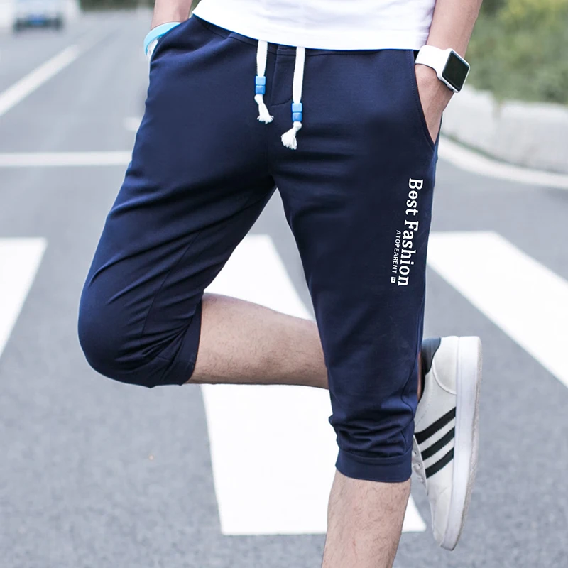Summer-Shorts-Men-Cotton-Calf-Length-Pants-Bodybuilding-Fairy-Tail ...
