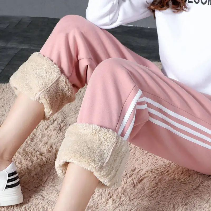 Winter-Women-Sport-Pants-Sweatpants-Workout-Fleece-Trousers-Solid-Thick ...
