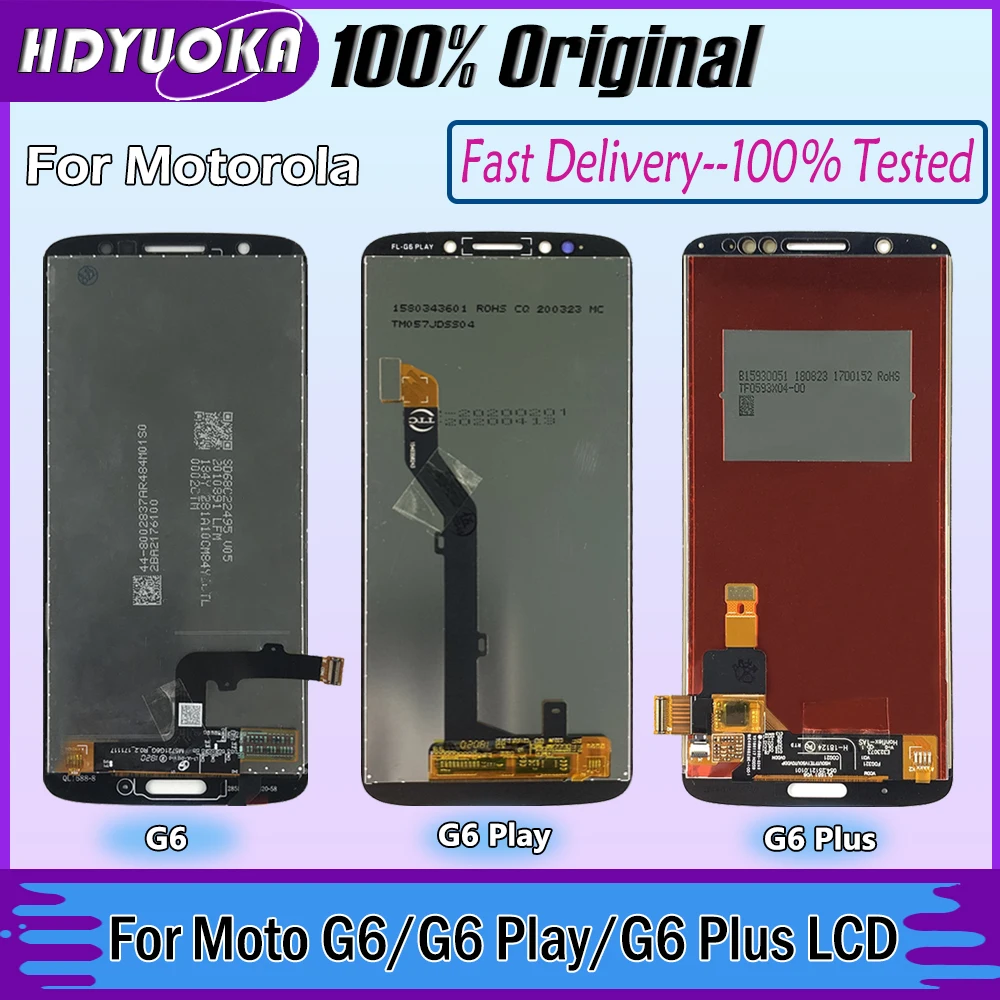 Original For Motorola Moto G6 Play LCD Display Touch Screen Digitizer ...