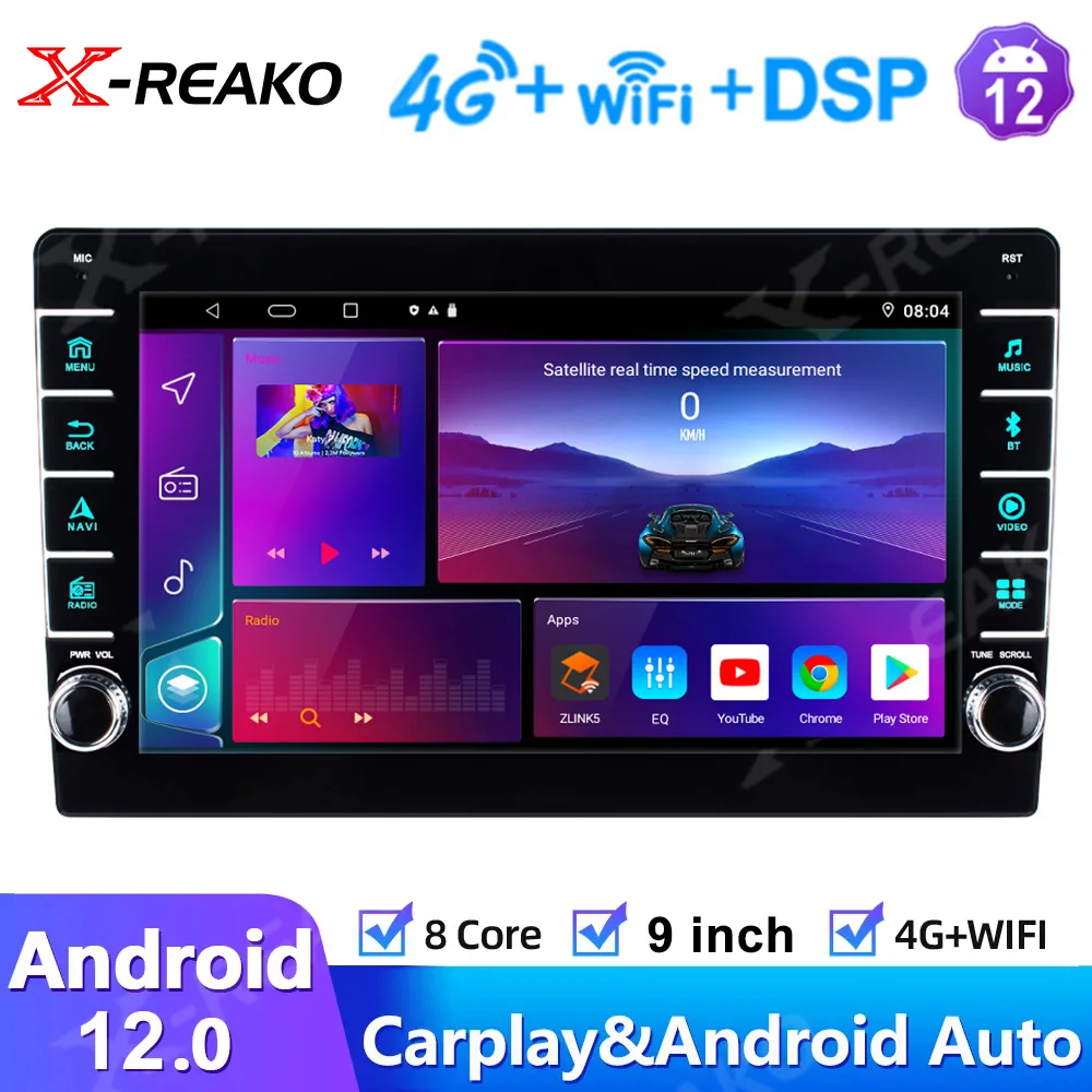 X-REAKO-2-Din-Android12-9-Inch-Car-Multimedia-Video-Player-Universal ...