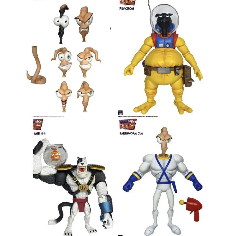 1-12-Pdna-Earthworm-Jim-Action-Figure-Psy-Crow-Bob-The-Killer-Anime ...