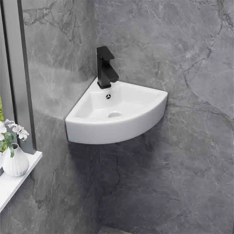 Triangle Basin Small Family Bathroom Washbasin Balcony Corner Mini ...