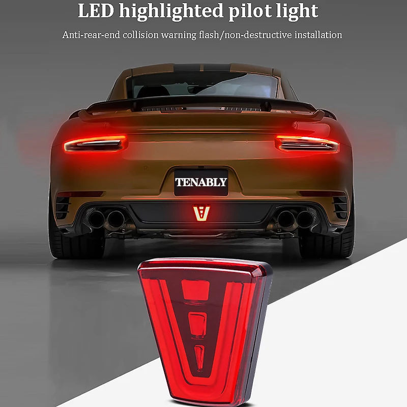 Led-Brake-Pilot-Lights-Sporty-F1-Style-Rear-Tail-Lights-12V-Car-Flash ...