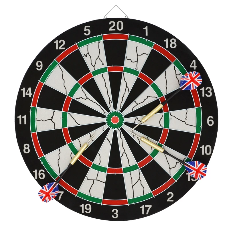 36CM-Professional-Double-sided-Flocking-Dart-Board-Steel-Tipped-Darts ...