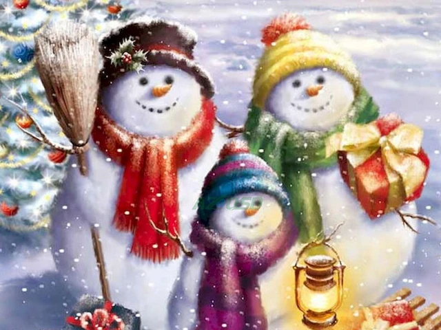 Festive Christmas paint by numbers kits